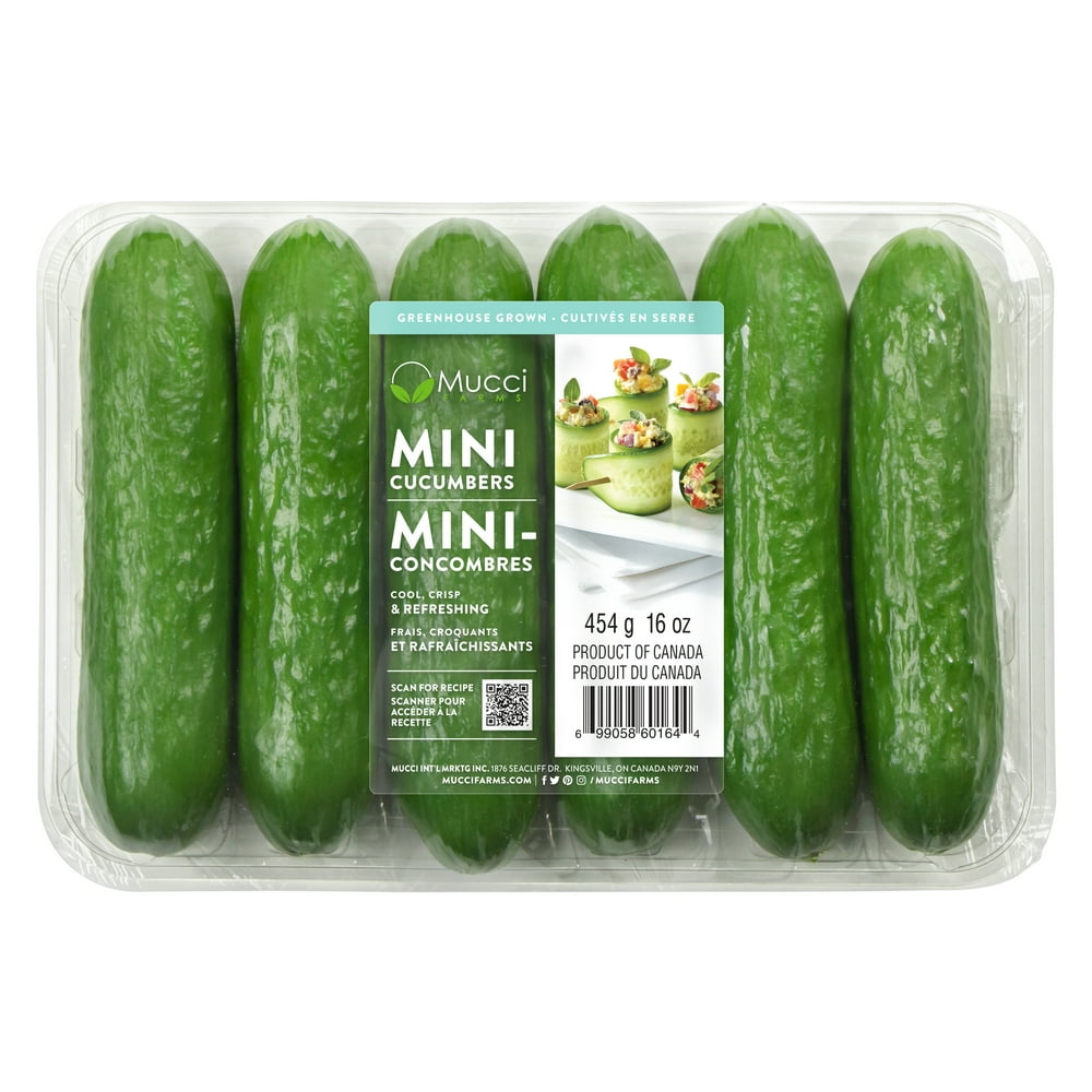 Mucci Farms Mini Cucumbers, 16 oz - Walmart.com - Walmart.com