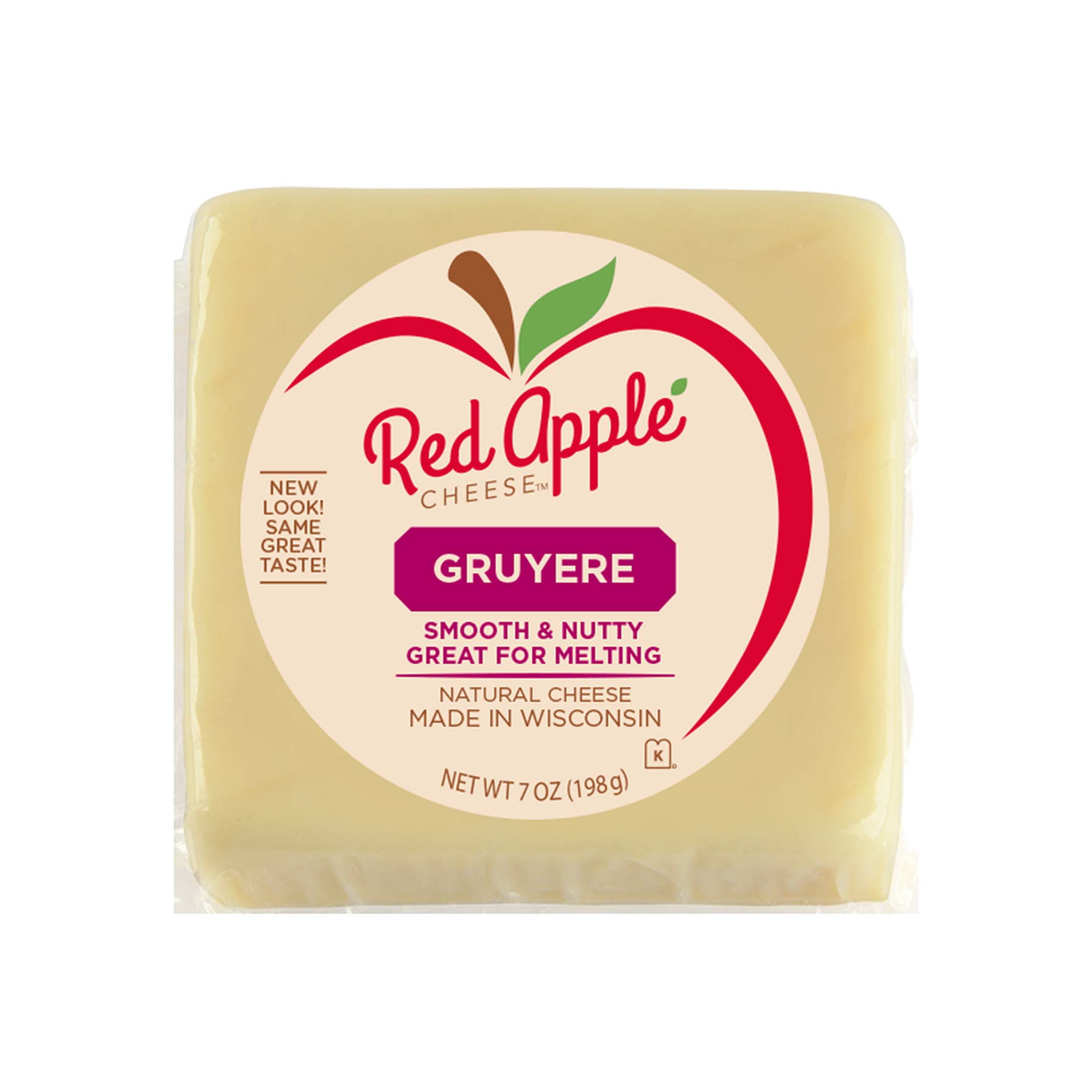 Red Apple Cheese Natural Gruyere Wisconsin Cheese®, 7 oz Square ...