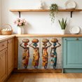 African American Cabinet Curtains for Kitchen 28"W x 35"L, Black Woman ...