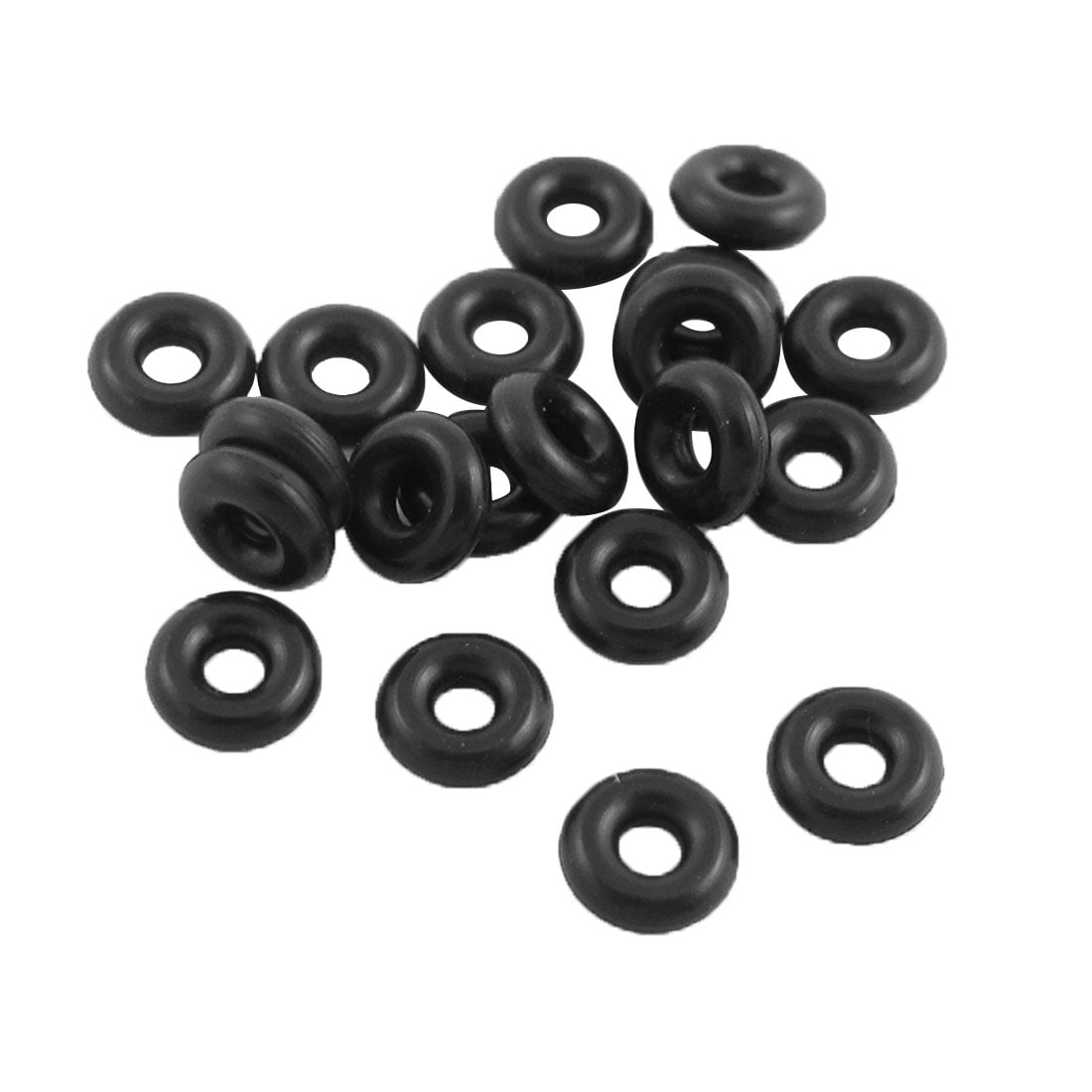 Unique Bargains 20 Pcs Black Rubber 2mm Inside Dia Angling Fishing Pole ...