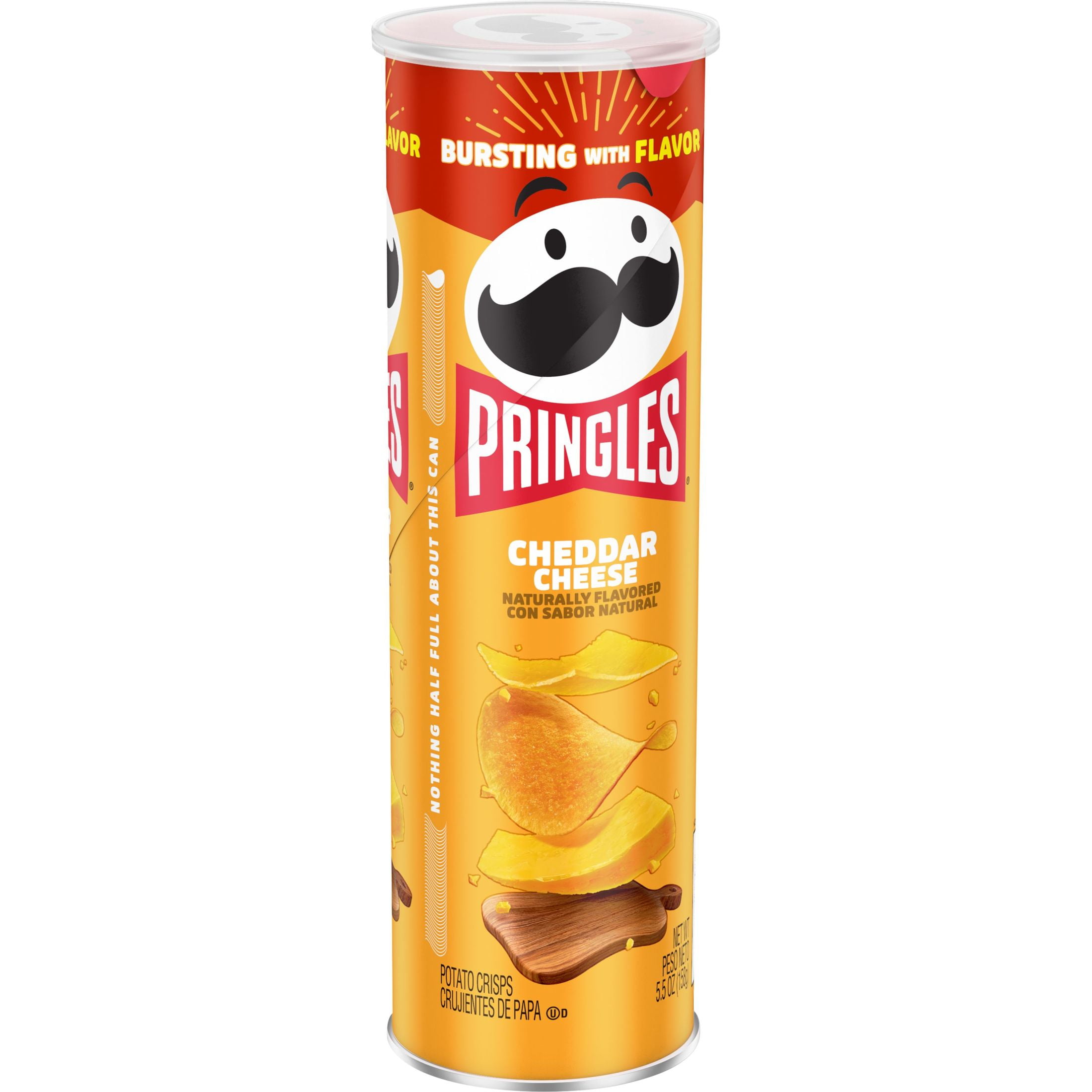 Pringles Cheddar Cheese Potato Crisps Chips, 5.5 oz, 14 Count - Walmart.com