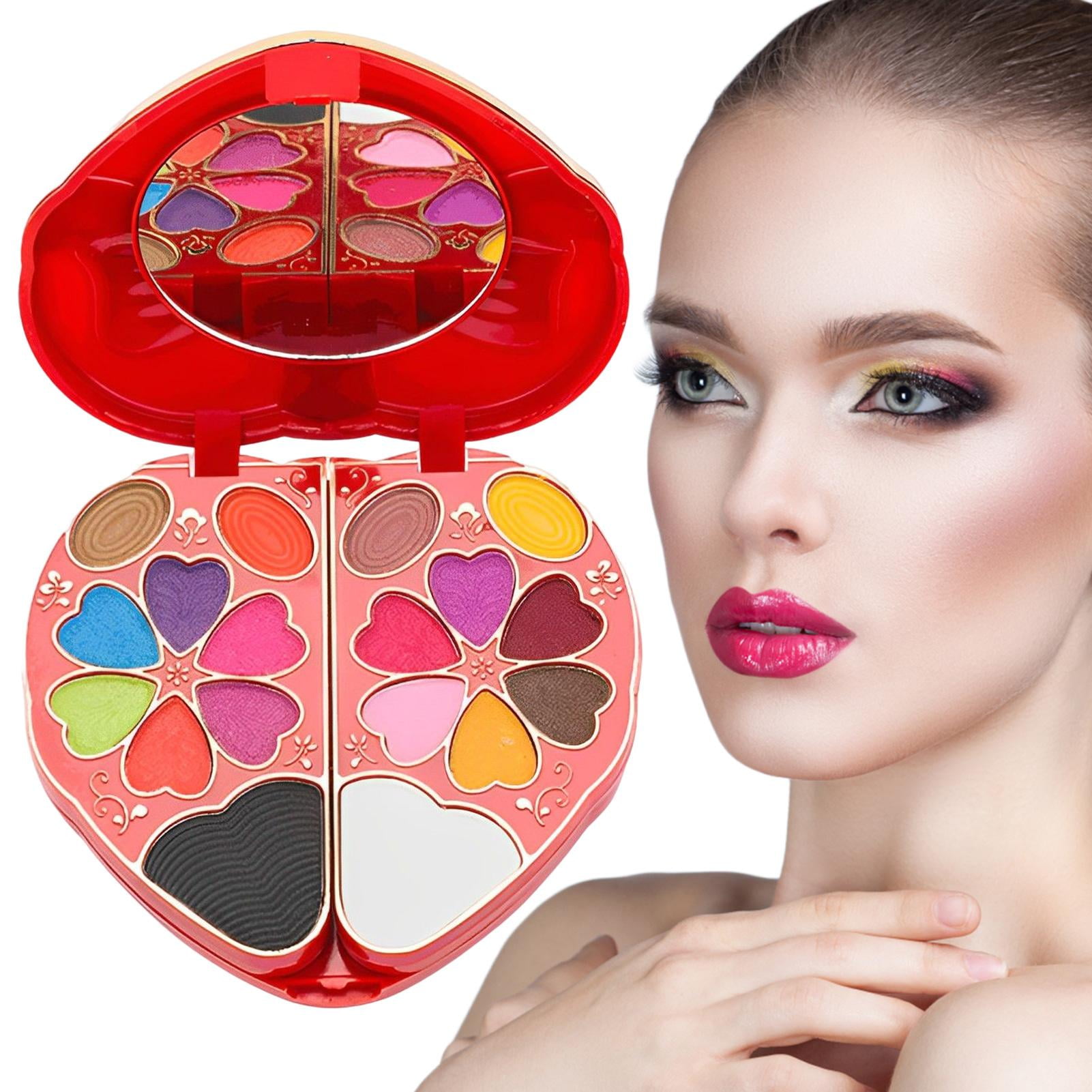 Pretty Pink Makeup Set In Heart Shaped Cosmetic Box | Saubhaya Makeup