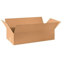 Box Partners Flat Corrugated Boxes, 24x12x6, Kraft, Artwork Moving ...