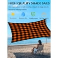 Black Orange Retro Plaid Sun Shade Sail 8'X10' Pastoral Plaid Vintage ...