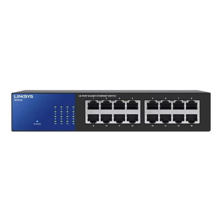 Linksys SE3016 - Switch - unmanaged - 16 x 10/100/1000 - desktop, rack ...