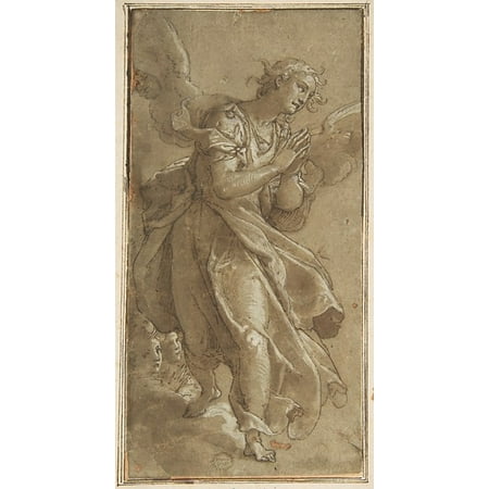 A Standing Angel and two Cherbus Poster Print by Ascribed to Federico ...