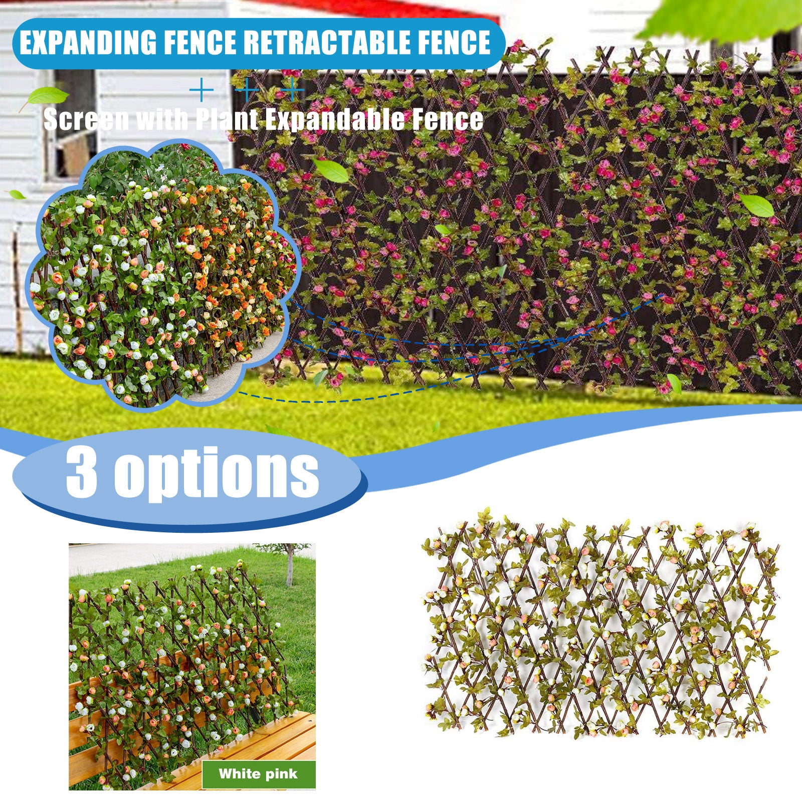 amousa Expanding Fence Retractable Fence Screen With Plant Expandable ...