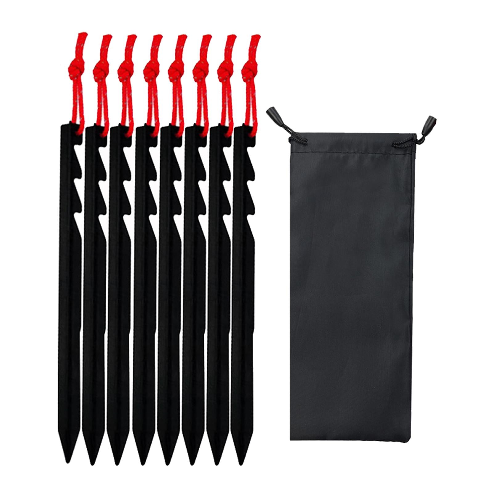 Tent Stakes Camping Tent Nail Aluminum Alloy with Carry Pouch Anchors ...