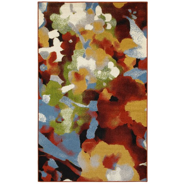 Lr Home Matrix Impressionist Abstract Multi Terra, Gold Indoor Area Rug ...