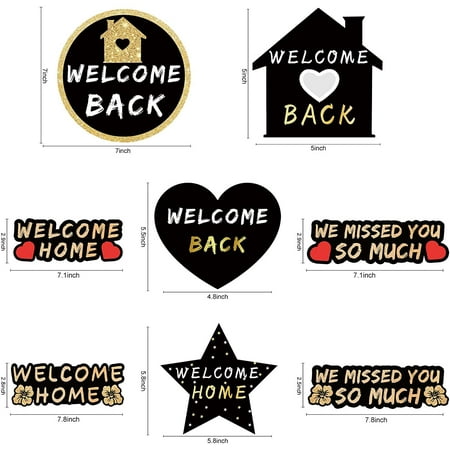 Welcome Home Party Hanging Swirls Decorations, 24Pcs Gold Home ...