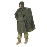 SnugPak Patrol Poncho, Olive Drab, 100% Waterproof, Adjustable Hood, 14 ...