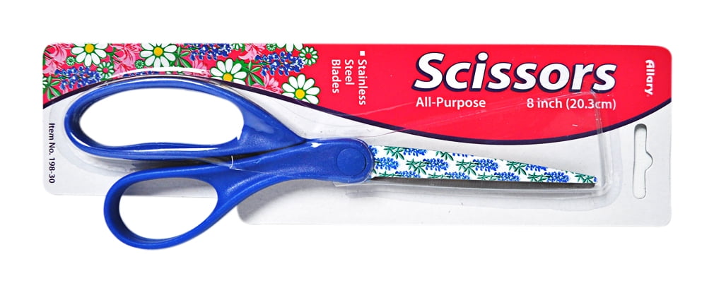 Floral Print Handle All Purpose 8 Inch Scissors Blue - Walmart.com