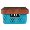 Pen+Gear Plastic Storage Box with Lid, Aqua Haze - Walmart.com