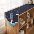 Cartoon Rocket Table Runner Linen Burlap Table Runner 36 Inches Small ...