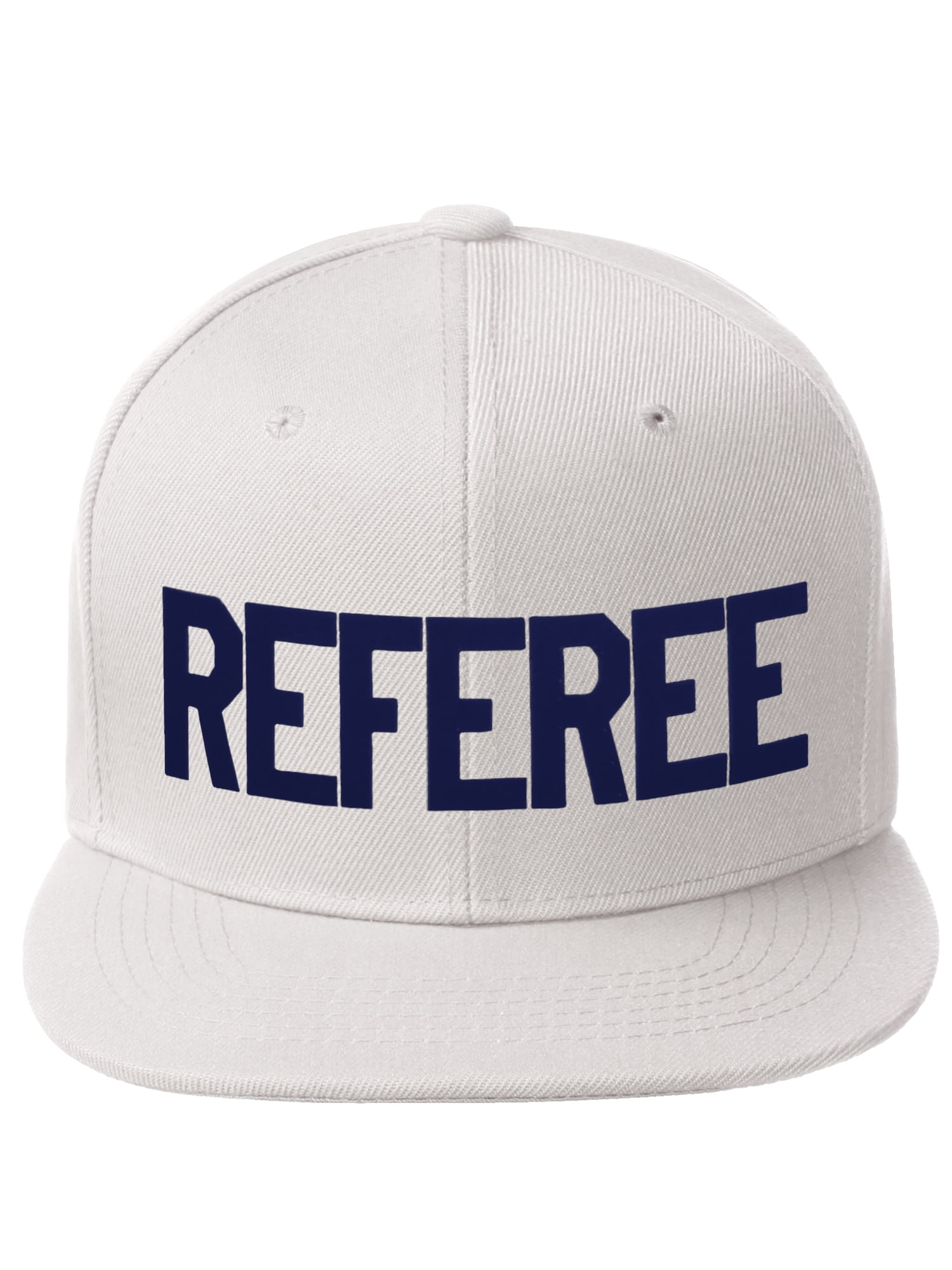 Classic Snapback Referee Hat High Profile Flat Bill Visor Adjustable ...