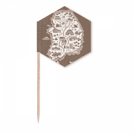Korean Map Seoul and Busan Toothpick Flags Cupcake Picks Party ...