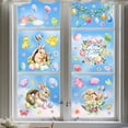 9 Sheets Easter Window Clings Decorations Cute Bunny Chicks Easter ...