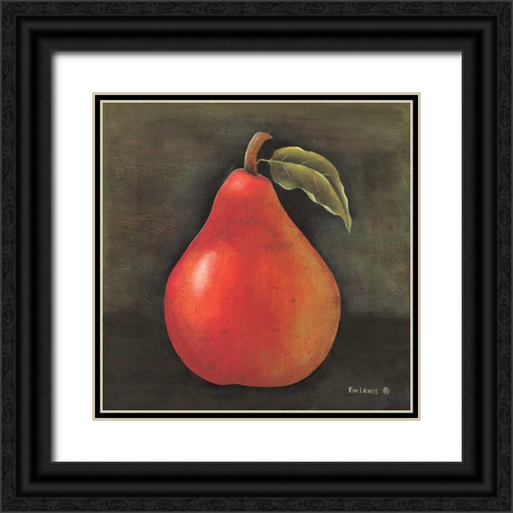 Lewis, Kim 15x15 Black Ornate Wood Framed with Double Matting Museum Art Print Titled - Red Pear ...