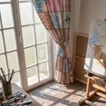 Patchwork Curtains Floral Pattern Colorful Curtains Farmhouse Style for ...