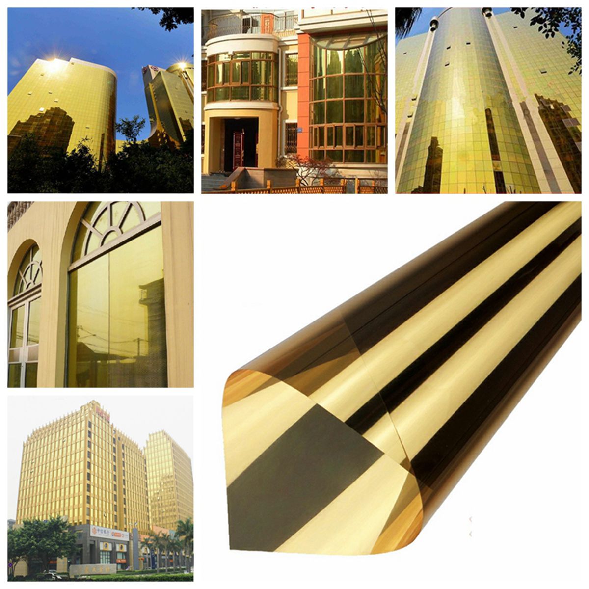 50cmx3m Reflective One Way Mirror Window Film Mirrored Privacy Sticky ...