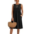 ANINEO Dresses For Women Minimalist Sleeveless Loose With Pockets For ...