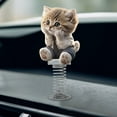 Bobblehead Cat Car Decoration Dashboard Acrylic Kitty Figurine Wiggling ...