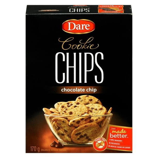 Dare Cookie Chips, Chocolate Chip, 170g, bag - Walmart.ca