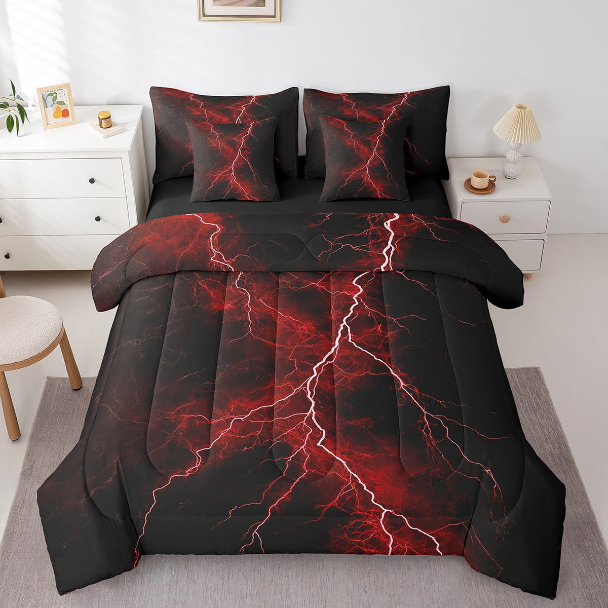 Click here for Erosebridal Lightning Twin Bedding Set 7 Pieces my... prices