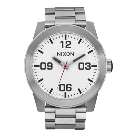 NIXON Corporal SS A346 - White/Silver - 100m Water Resistant Men's ...