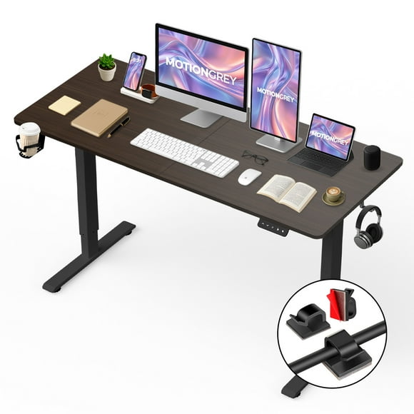 MotionGrey - Ergo2 Adjustable Electric Standing Desk with Memory ...