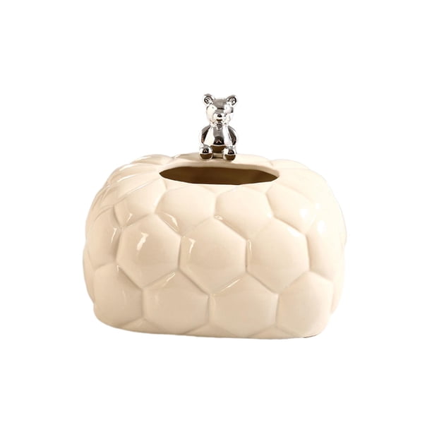 Ceramic Tissue Box Cover Holder Toilet Paper Storage Holder for Office ...