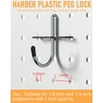 INCLY 120 PCS Heavy Duty Pegboard Hooks Set for Tools, Suitable for 1/4 ...