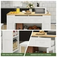 Uforic Kitchen Island Table with Seating & Drop Leaf, Kitchen Island ...