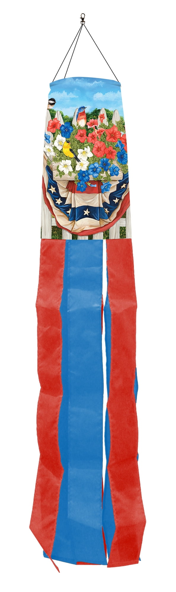 American Birds Spring Windsock Patriotic Floral 40"L Briarwood Lane ...