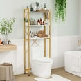 Costway 3-Tier Over-The-Toilet Bathroom Shelf Metal Frame Space Saver ...