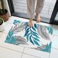 Blue Willow Leaf Door Mat 16x24 Inch Abstract Art Leaves Botanical ...