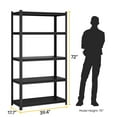 Ktaxon Heavy Duty Wire Shelving, 5-Shelf Adjustable Kitchen Garage ...