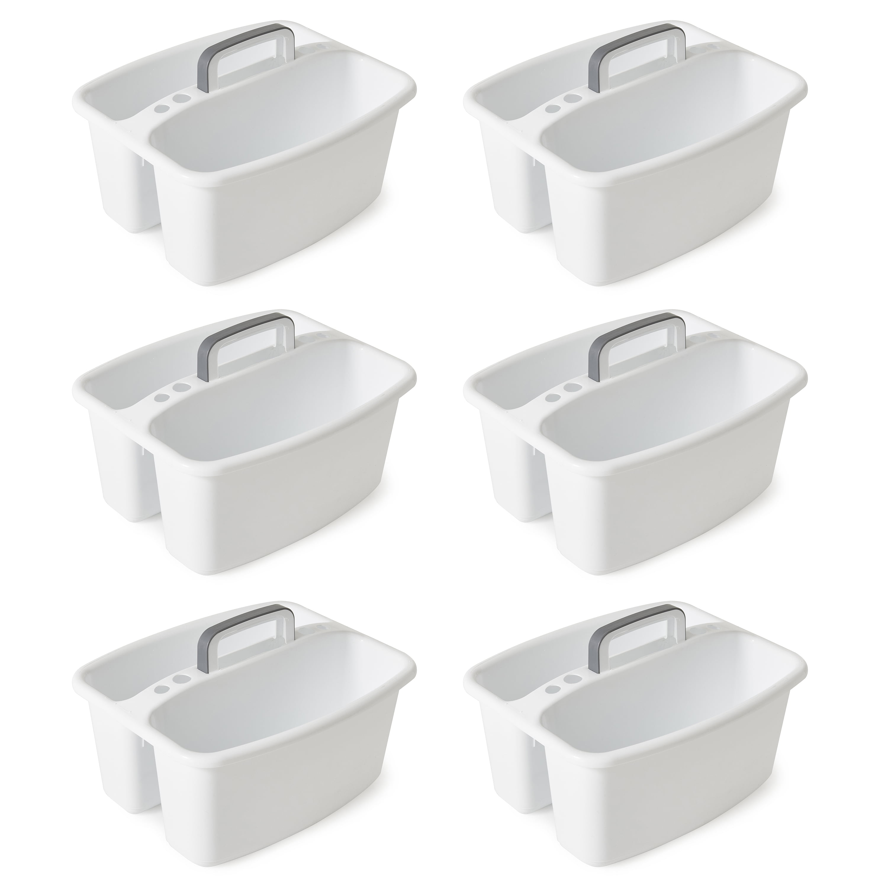 Gracious Living Large Plastic Storage Caddy Tote w/2 Compartments with ...