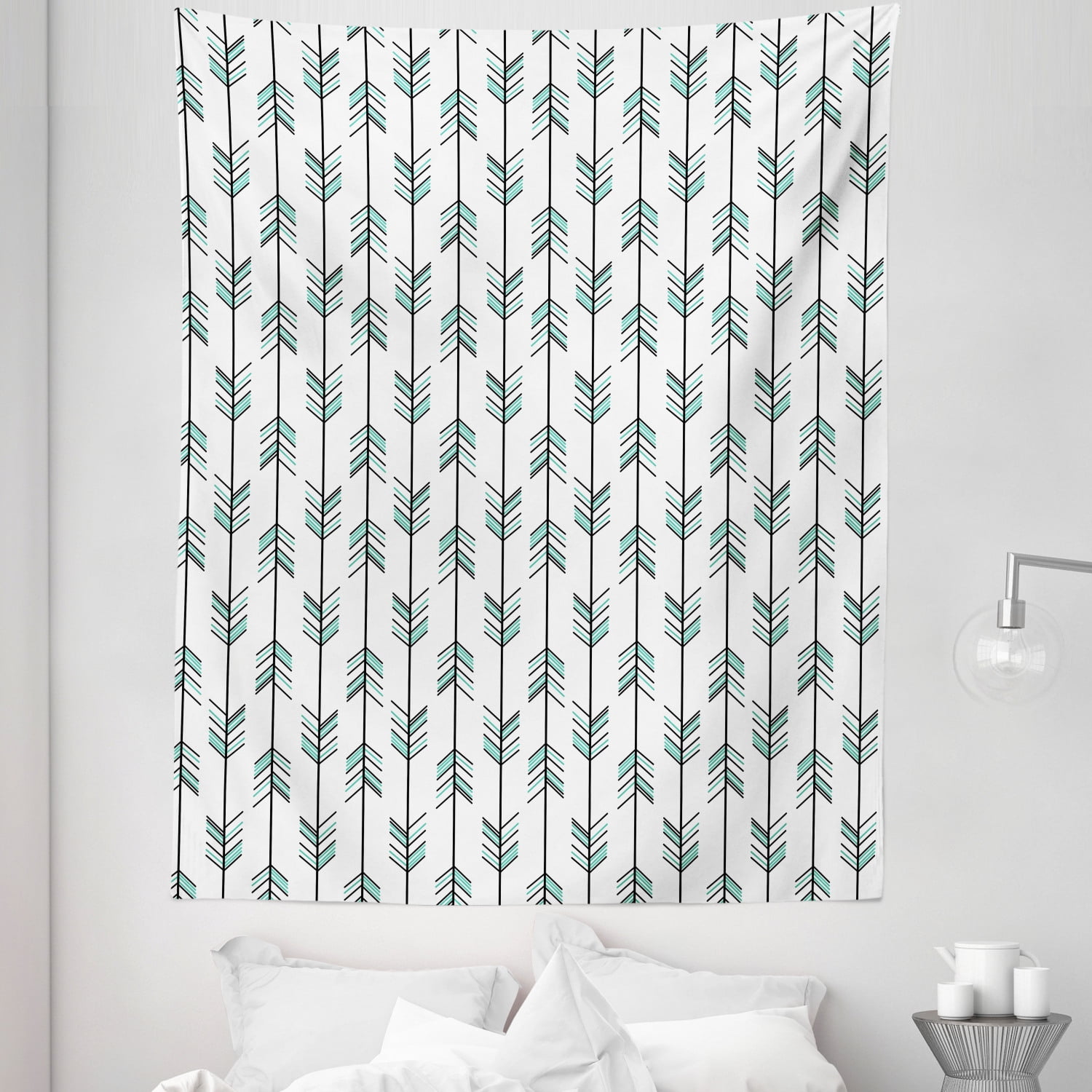 Arrow Tapestry, Pastel Color Arrow Pattern Old Tribal in Graphic Art ...