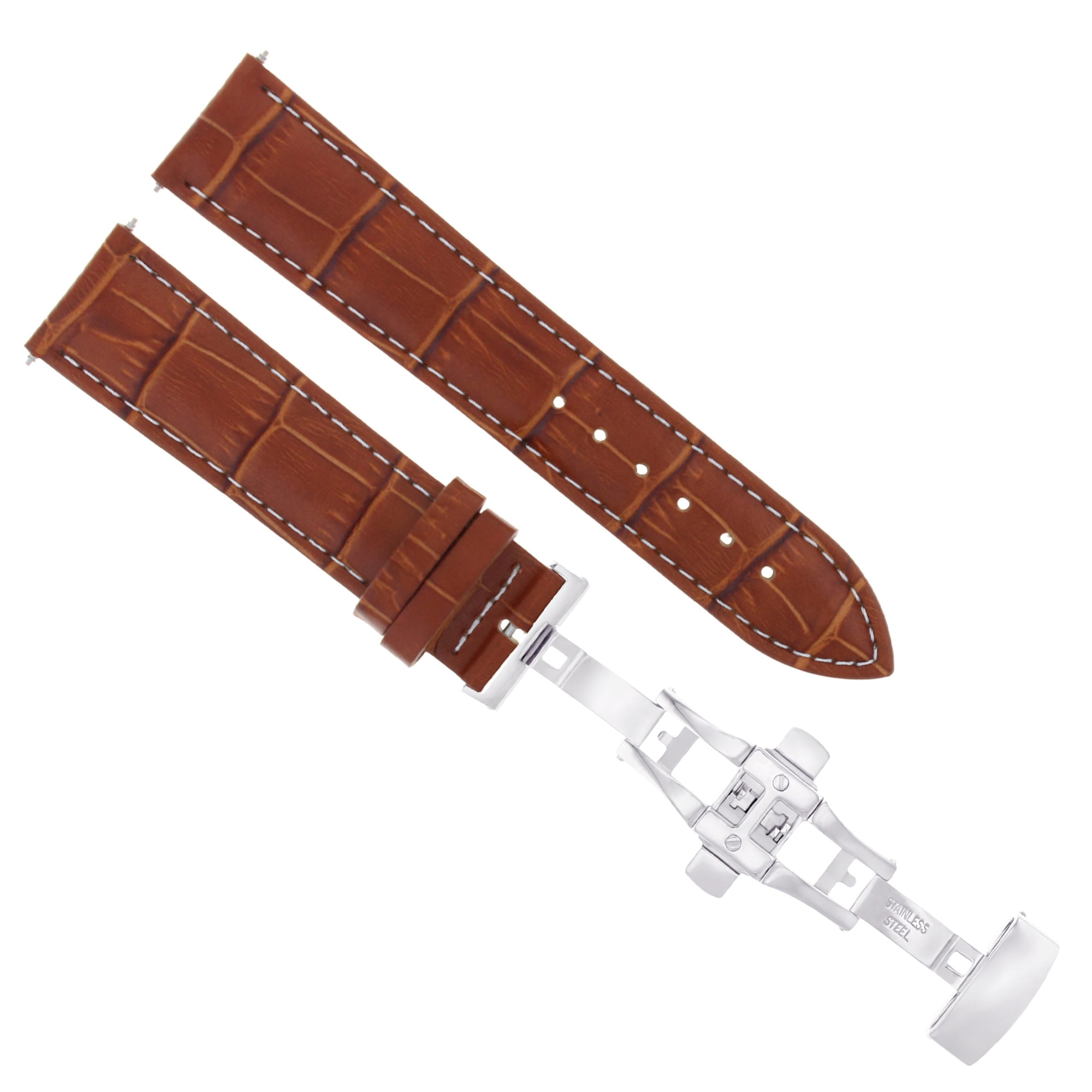 22MM LEATHER BAND STRAP DEPLOYMENT CLASP FOR ROLEX 3B - Walmart.com