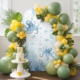 Coastal Fish Wedding Arch Backdrop Cover 4FT ,Spandex Fitted Seaweed ...