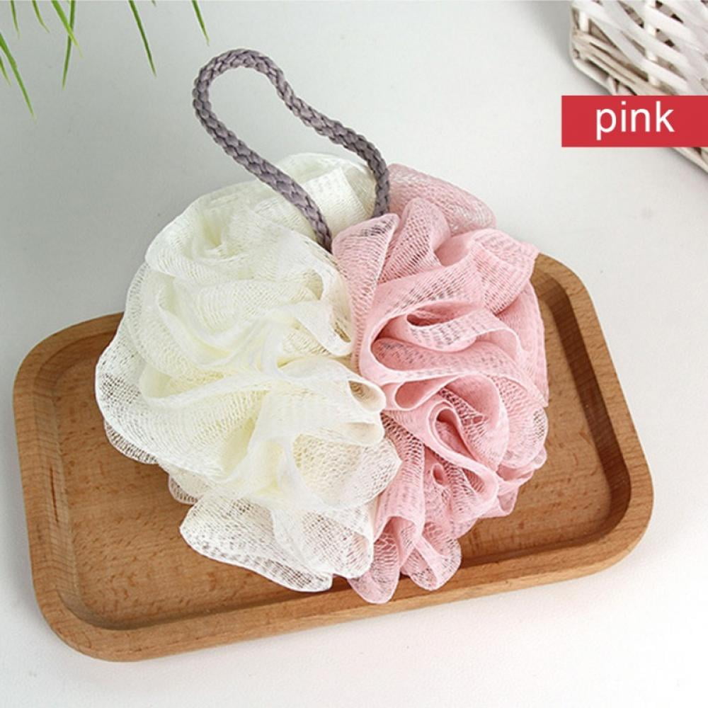 Two-Color Bath Sponge Swirl Set Extra Large Mesh Pouf Luffa Loofah ...