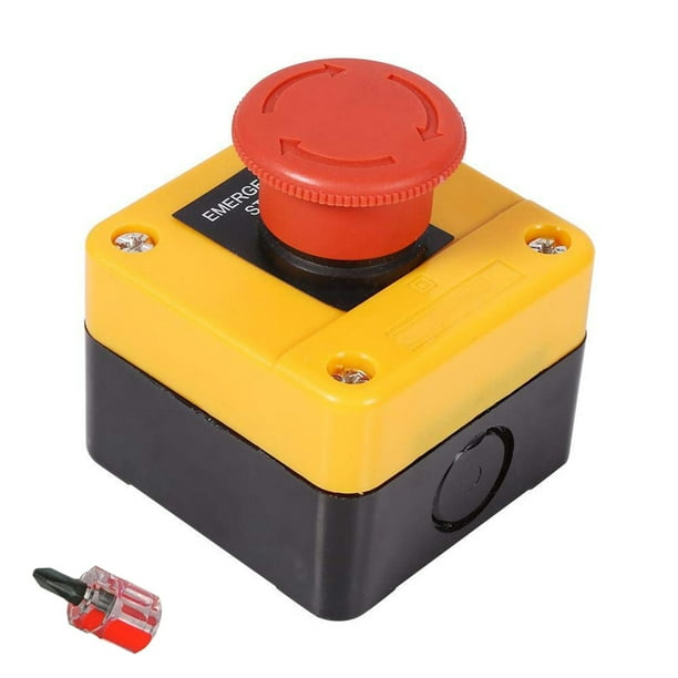 Emergency Stop Push Button - 22mm Red Mushroom Emergency Stop Push ...