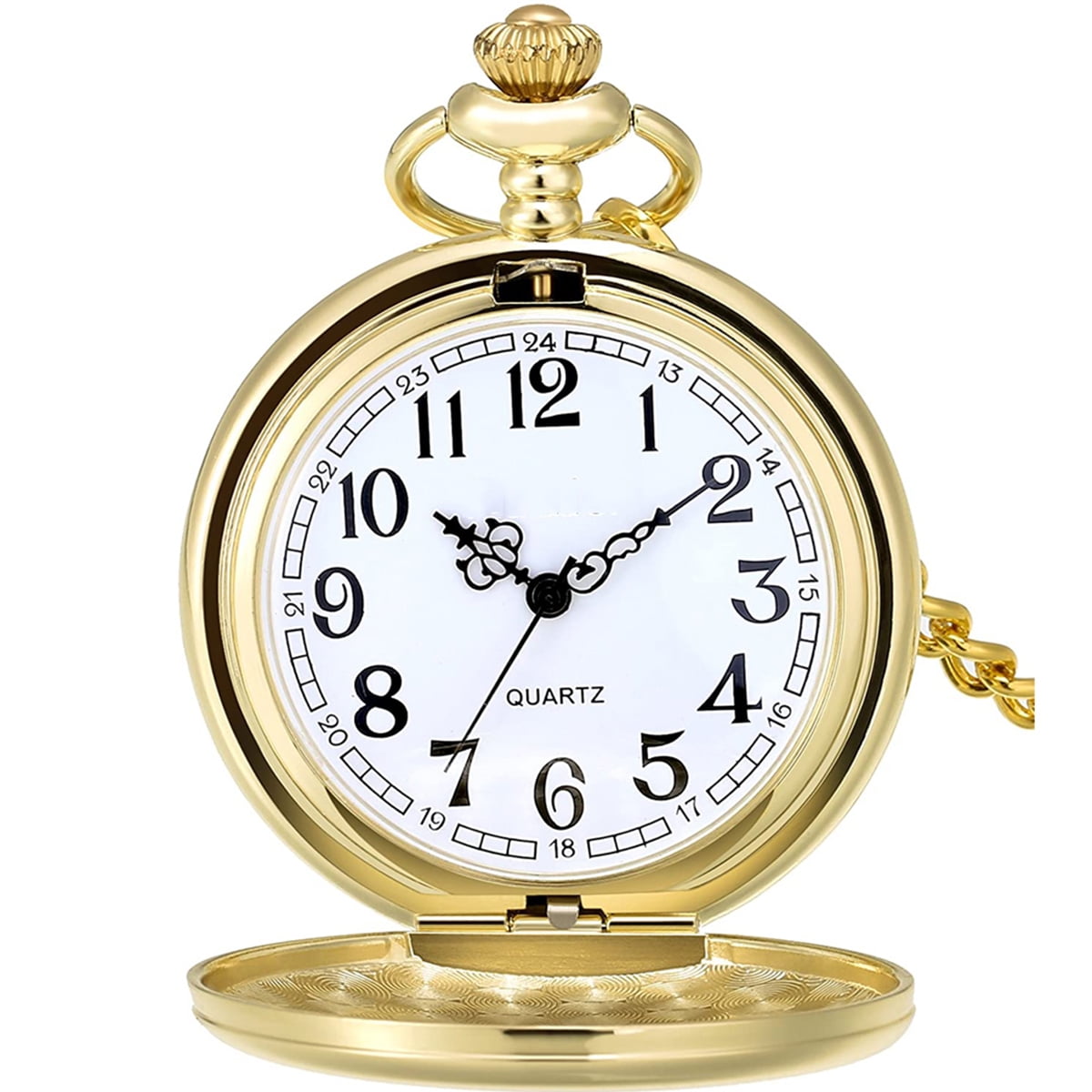 kitwin Vintage Pocket Watch Quartz Pocket Watch with Chain Classic ...
