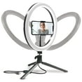 Bower, 10" LED Phone Ring Light Tripod Stand, Adjustable 3 White Modes ...