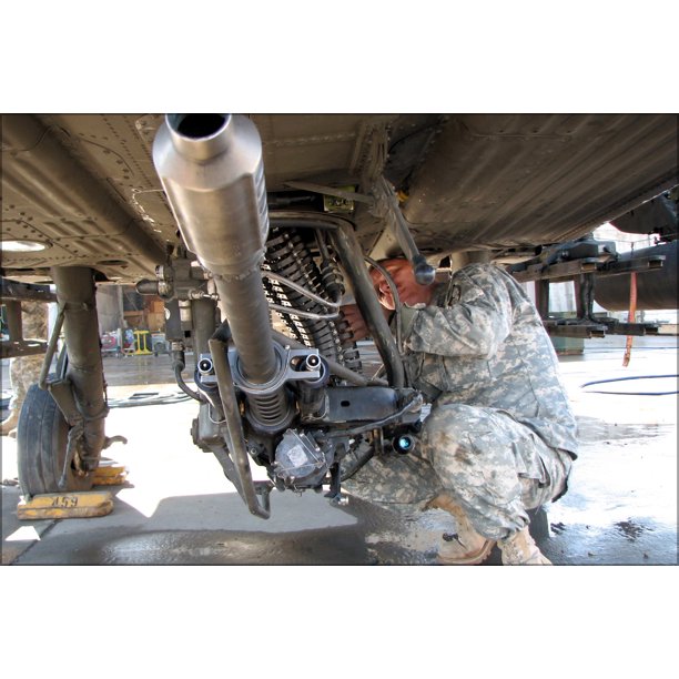 24"x36" Gallery Poster, 30 mm M230 Automatic Gun, on a AH-64 Apache helicopter - Walmart.com