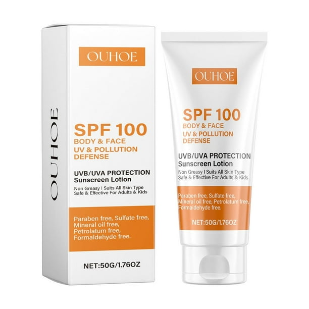 Loción de protección solar OUHOE SPF 100 para cuerpo y rostro 50 g | Walmart en línea