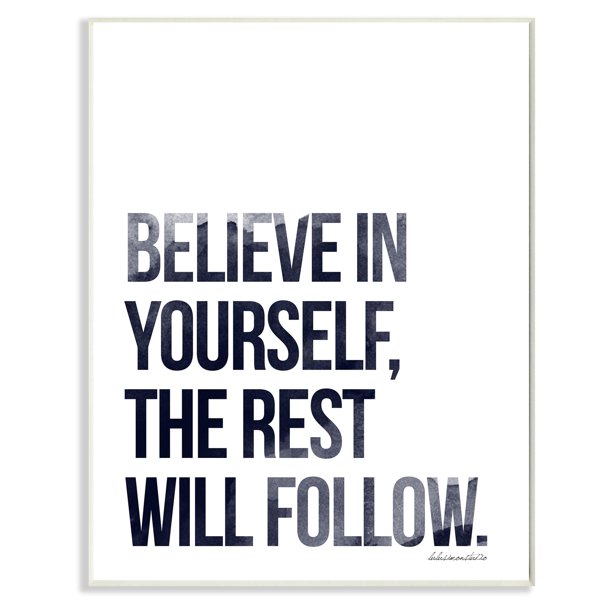 The Stupell Home Decor Collection Believe in Yourself Glam Wall Plaque ...