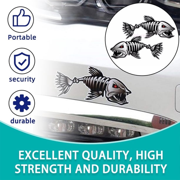 Skeleton Fish Bones R&L Vinyl Decals Stickers Kayak Fishing Boat Car ...