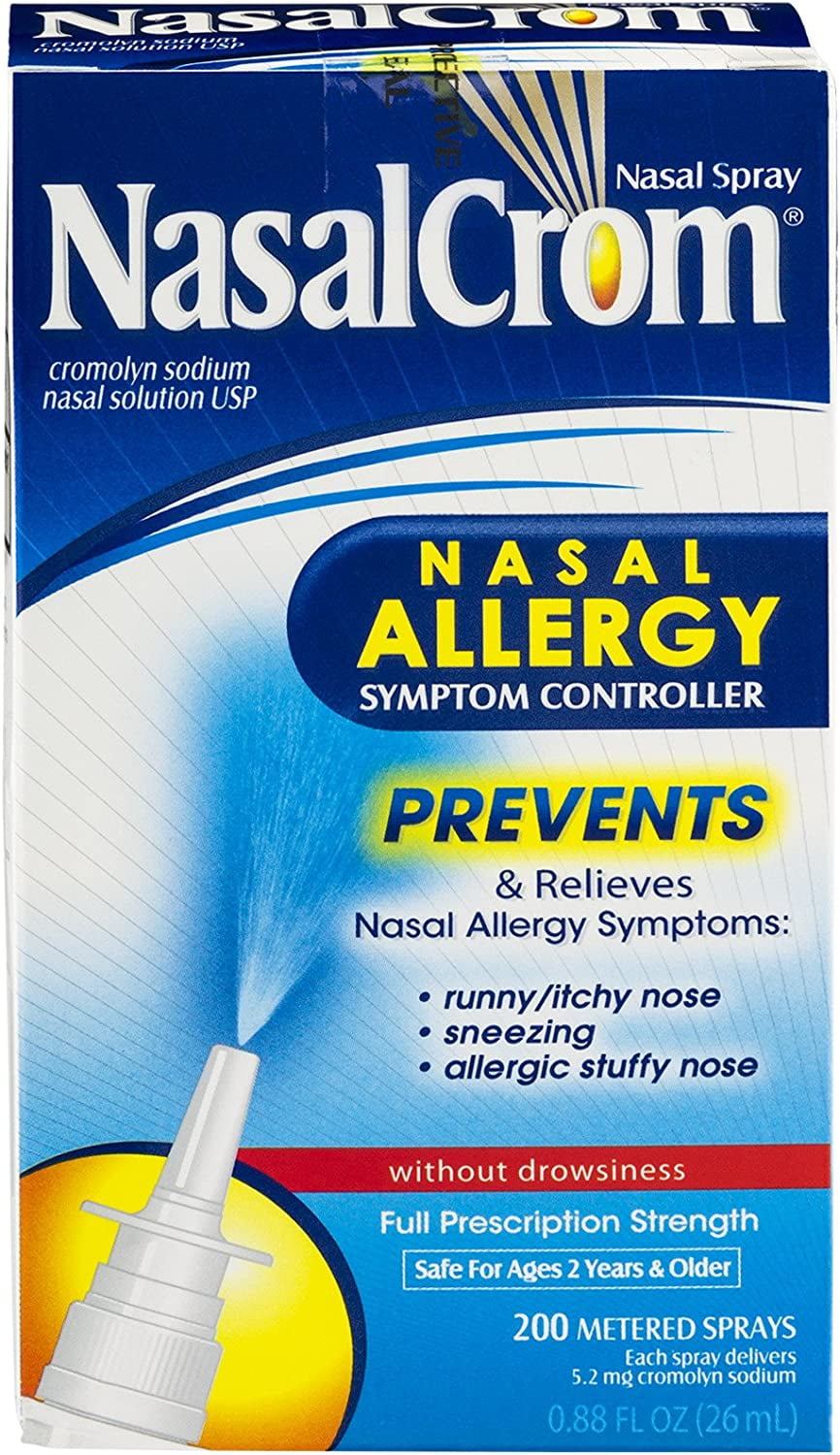 NasalCrom Nasal Spray Allergy Symptom Controller | 200 Sprays | .88 FL ...